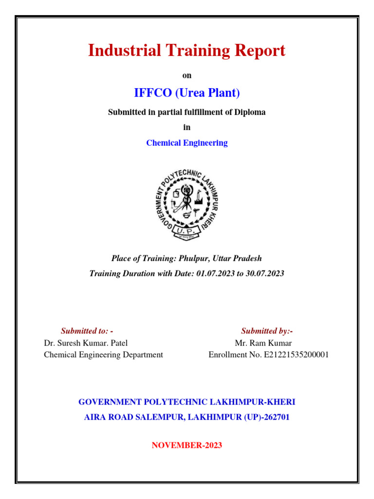 Training Report Format | PDF