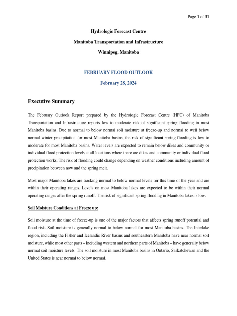 February 2024 Flood Outlook Report | PDF