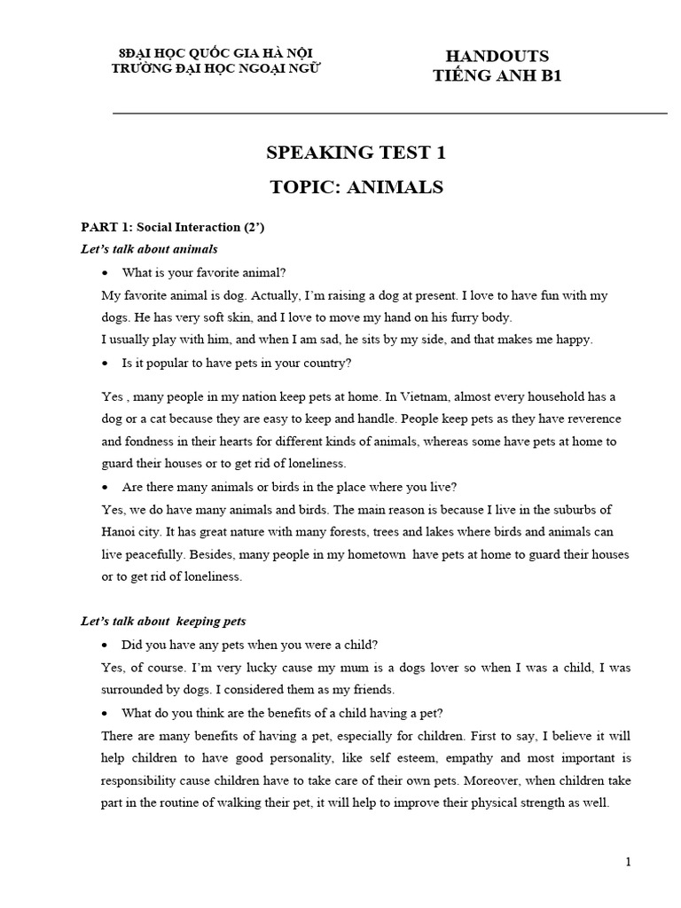 Speaking Sample Tests Done | PDF