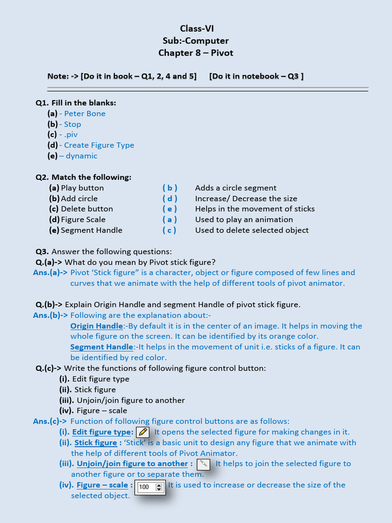 Class 6 Class Note 14 CH 8 Pivot 2023 2024 | PDF