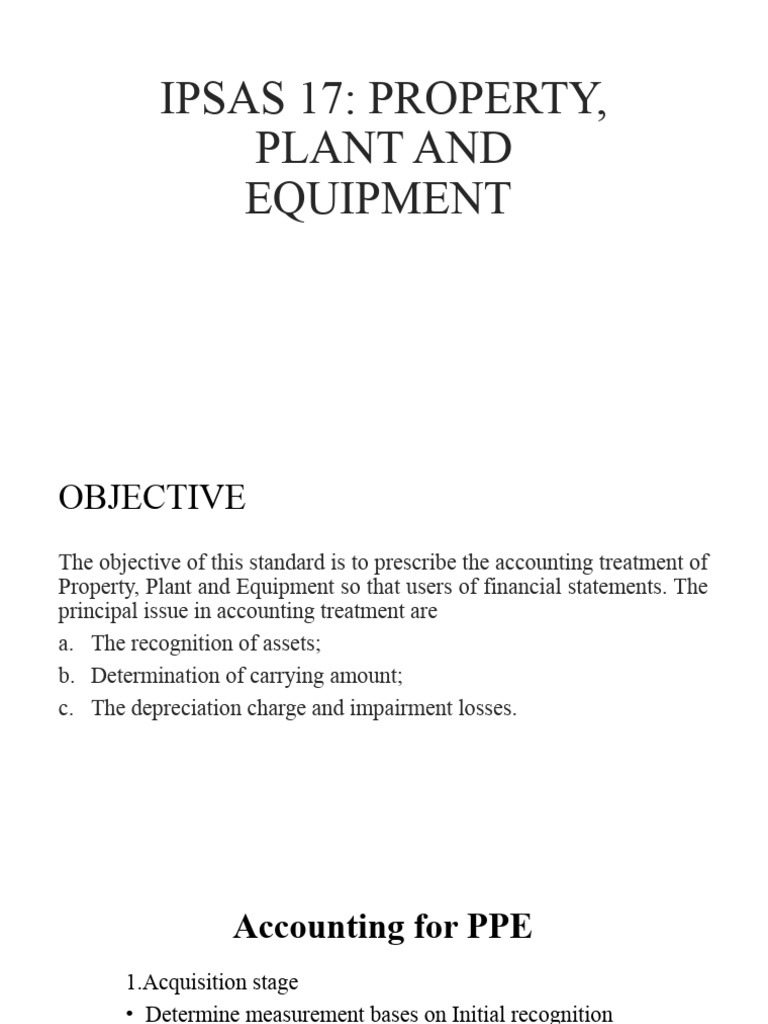 Ipsas 17 Property Plant and Equipment | PDF