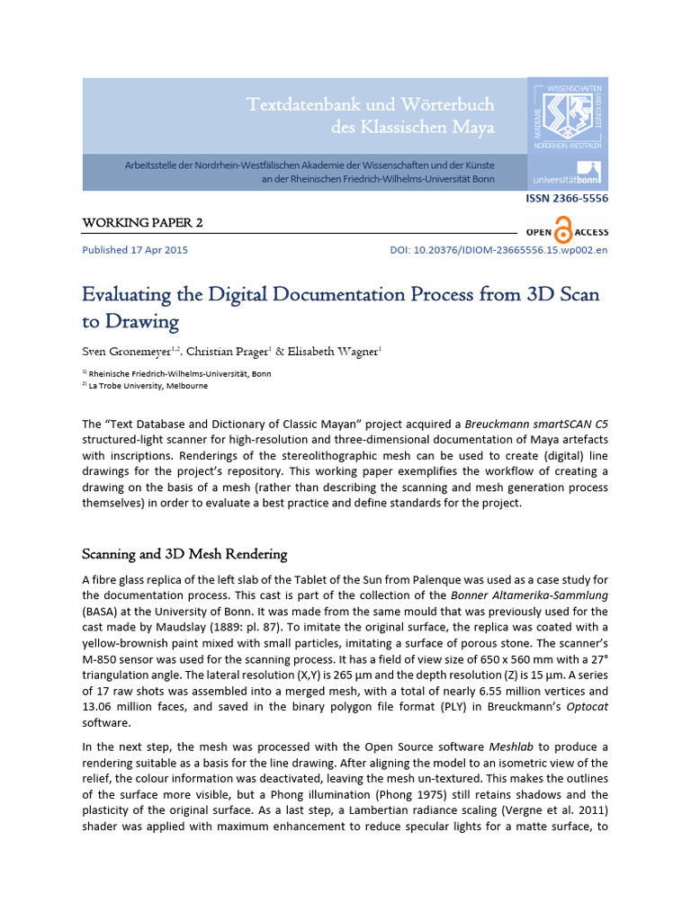 Evaluating The Digital Documentation Process From 3D Scan To Drawing | Download Free PDF ...