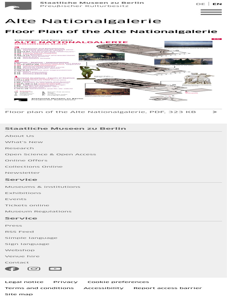 Floor Plan Alte Nationalgalerie | PDF | Paintings | Art Movements