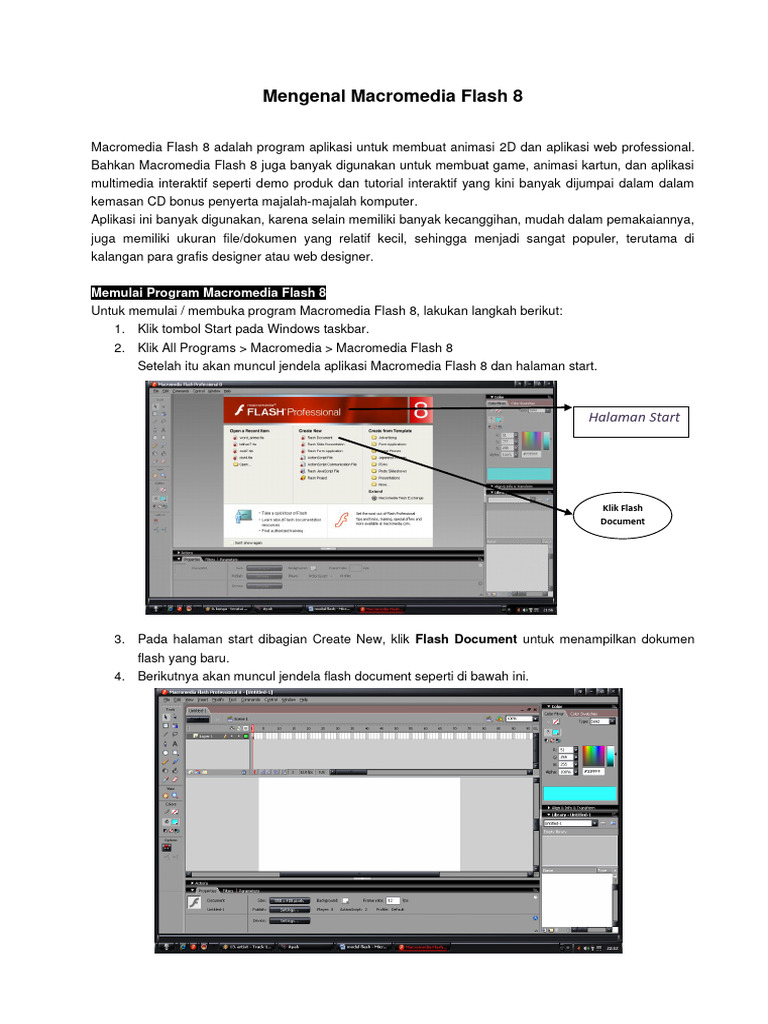 Mengenal Macromedia Flash 8 | PDF | Komputer