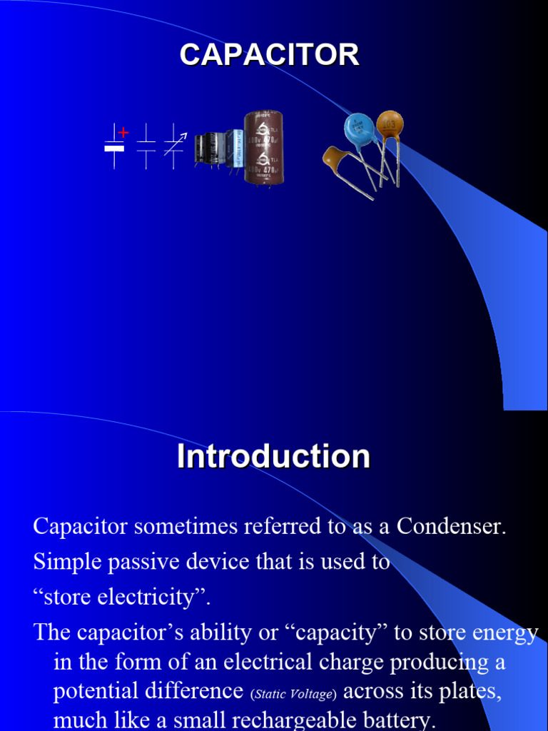 Capacitor | PDF | Teaching Methods & Materials
