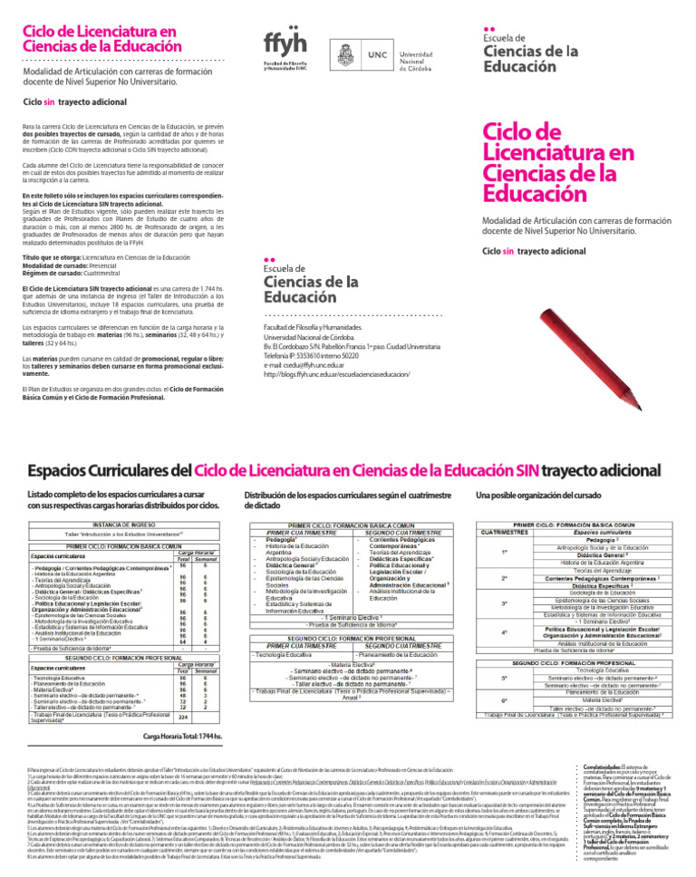 Ciclo de Licenciatura Sin Trayecto Adicional | PDF | Desarrollo profesional | Educación más alta