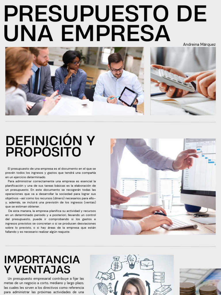 Presupuesto de Una Empresa | PDF | Presupuesto | Business