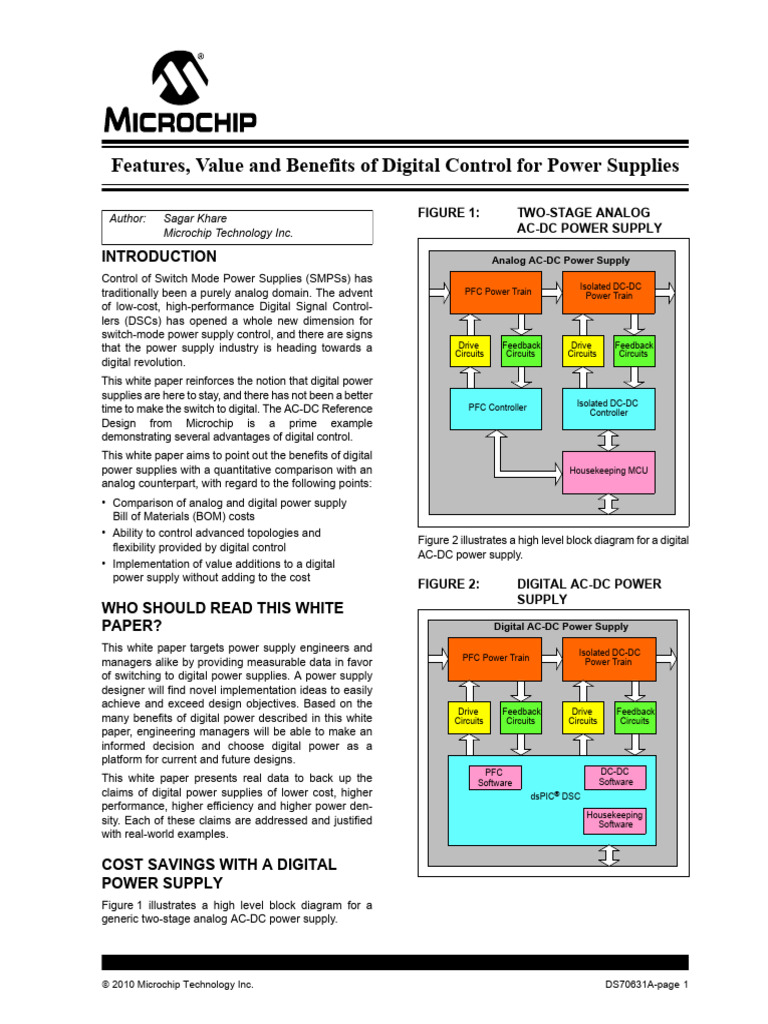 Features, Value and Benefits of Digital Control For Power Supplies | PDF | Electronic Circuits ...