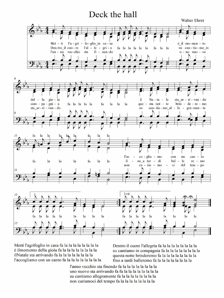 Deck The Hall - Walter Ehret | PDF