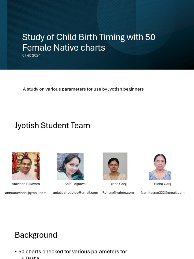 Child Birth Timing Analysis Female 50 Charts 8feb2024 | PDF | New Age ...