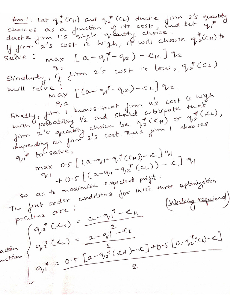 Game Theory Questions | PDF