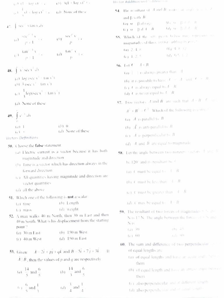 Phy Vectors | PDF