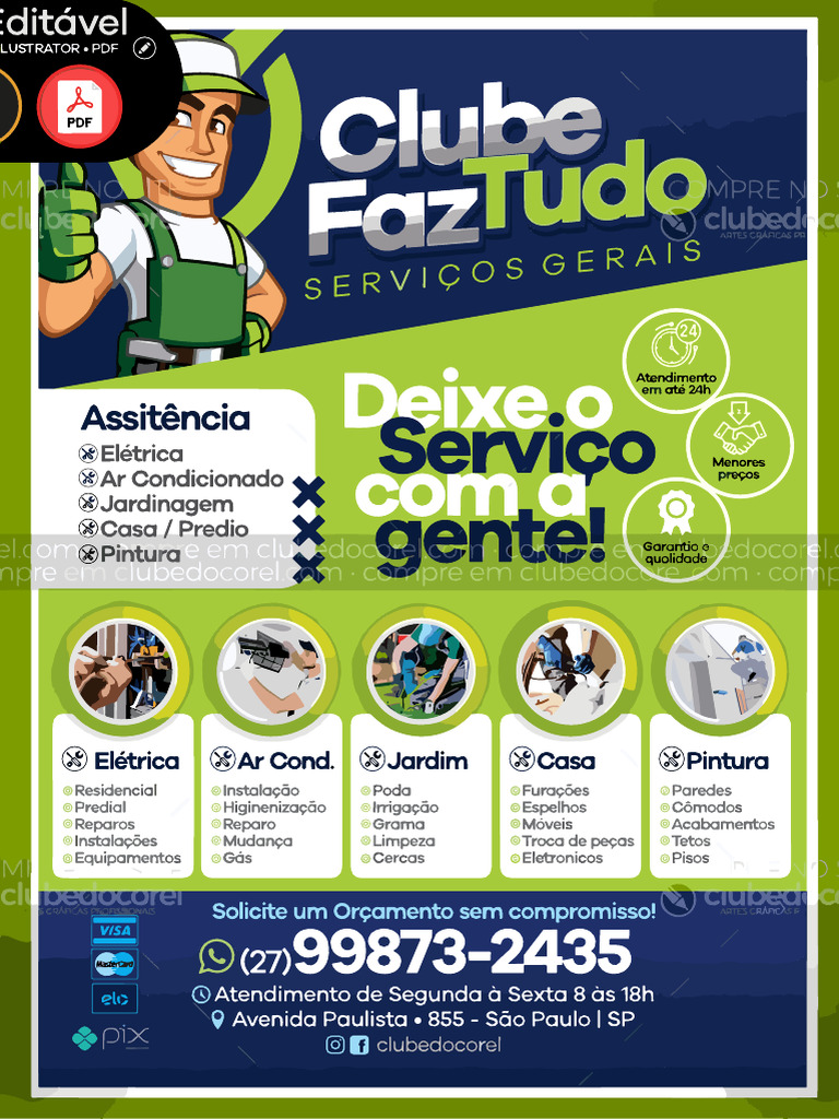 Panfleto Flyer Faz Tudo Modelo Editavel CDR AI PDF 01 1536x1536 | PDF