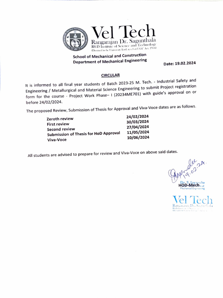 Project Work Phase 1 Circular | PDF | Thesis | Science