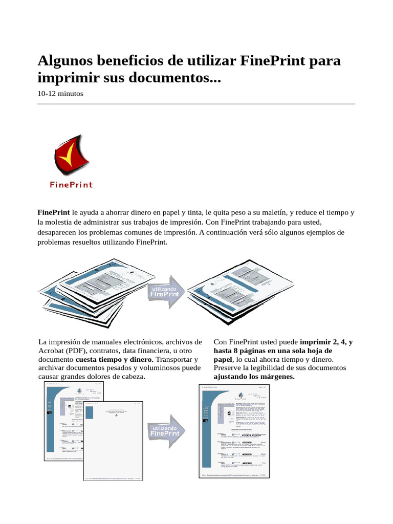 Algunos Beneficios de Utilizar FinePrint para Imprimir Sus Documentos ...