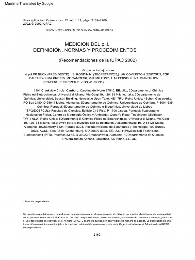Wilson - 2002 - Measurement of PH | PDF | Ph | Medición