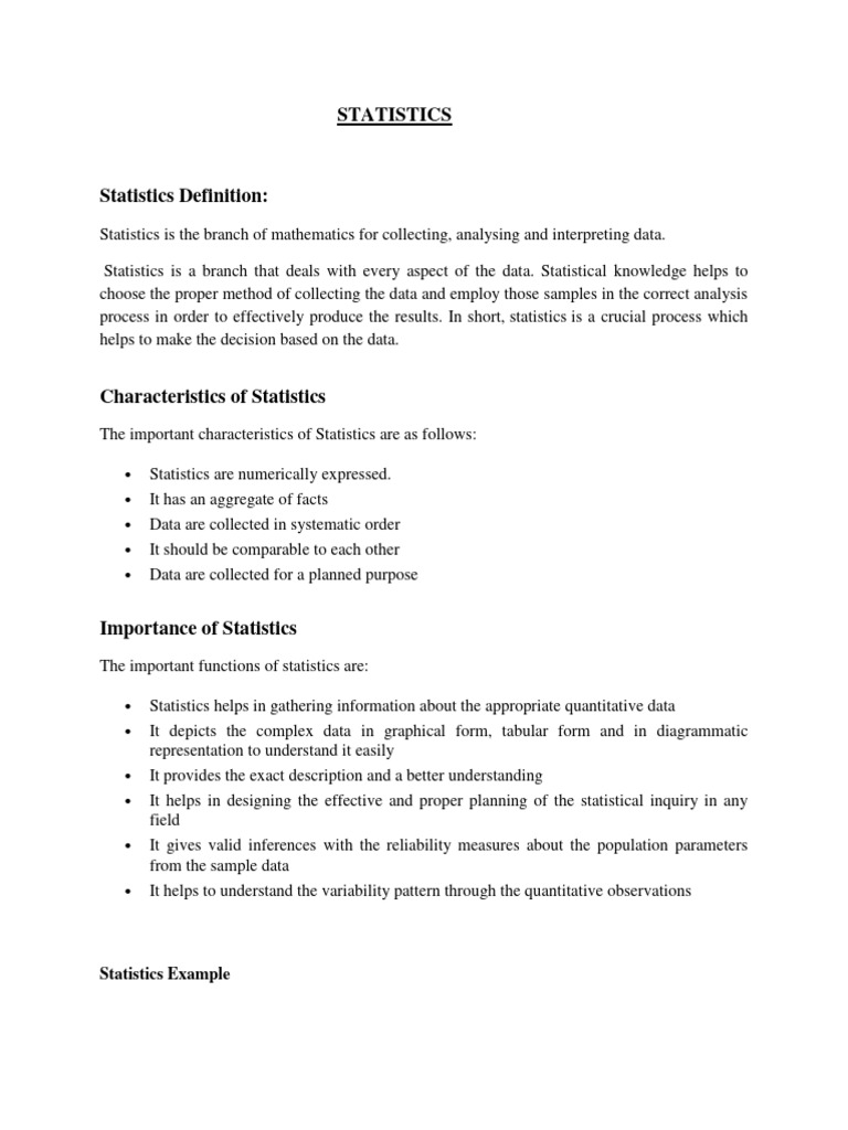 Probability and Statistics Notes | Download Free PDF | Statistics ...