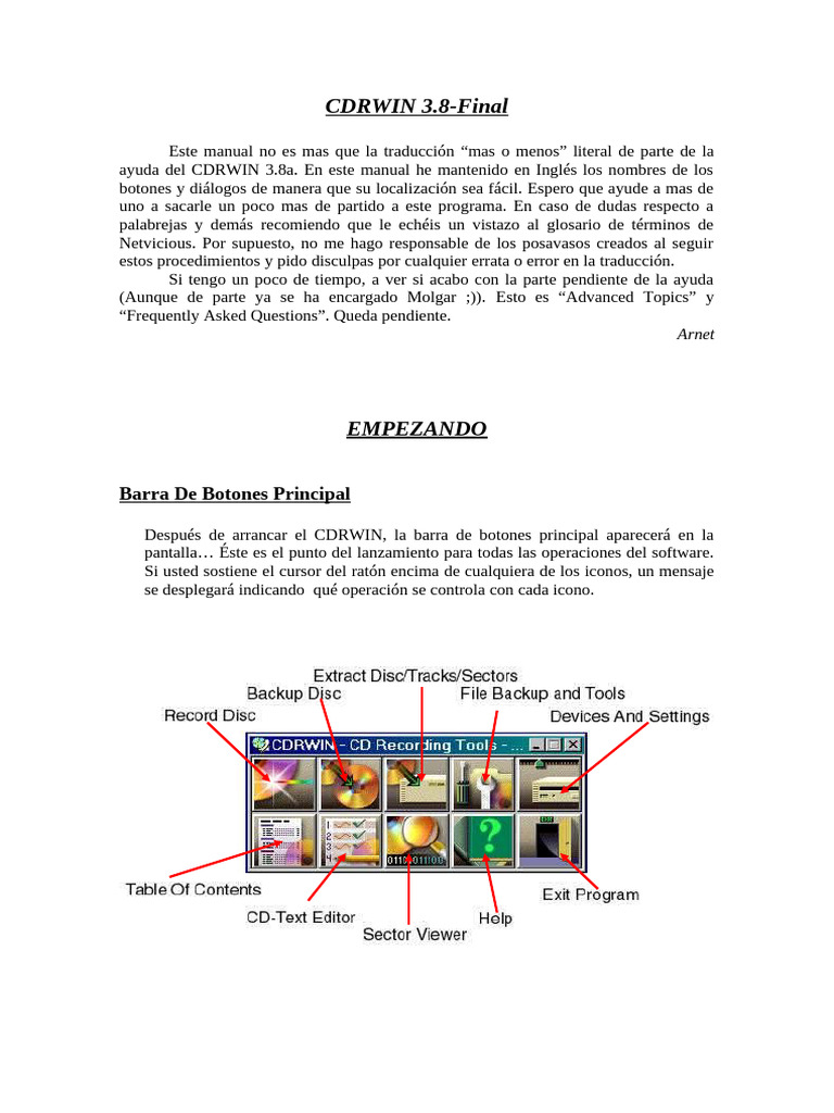 CDRwin Tutorial | PDF | Archivo de computadora | Disco compacto