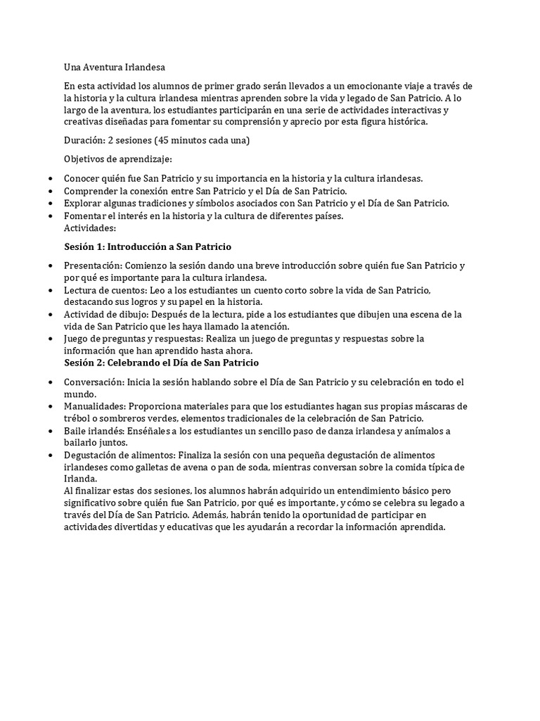 San Patricio | PDF | Republica de Irlanda | San Patricio