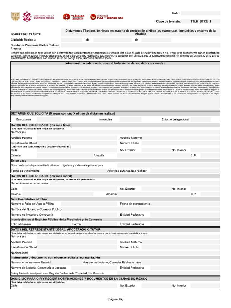 Dictámenes Tecnicos de Riesgo en Materia de Proteccion Civil de Las Estructuras Inmuebles y ...