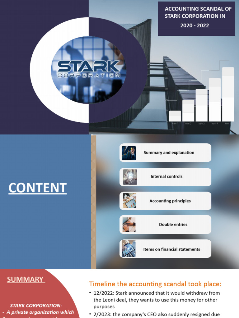 Stark Corporation | PDF | Financial Statement | Accounting