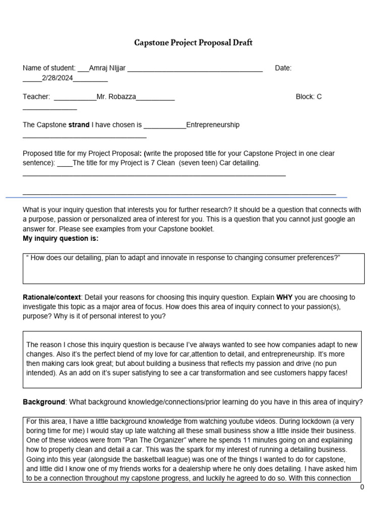 Capstone Draft Proposal 1 | PDF