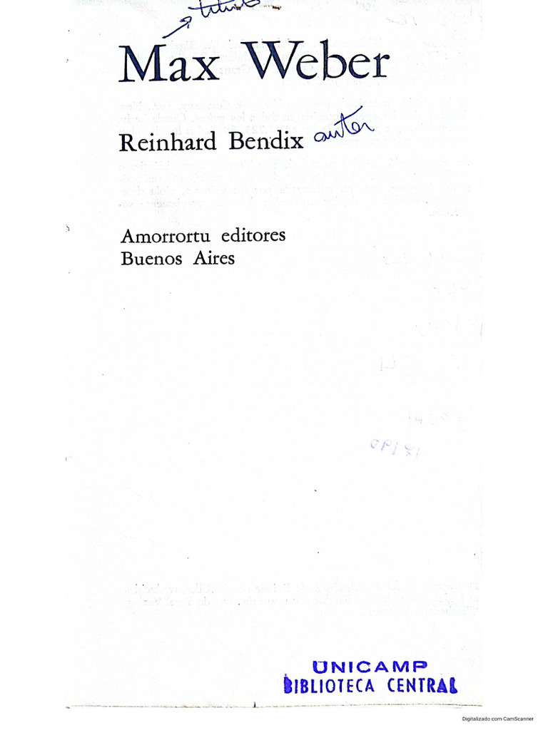 BENDIX - Max Weber 1-2 | PDF