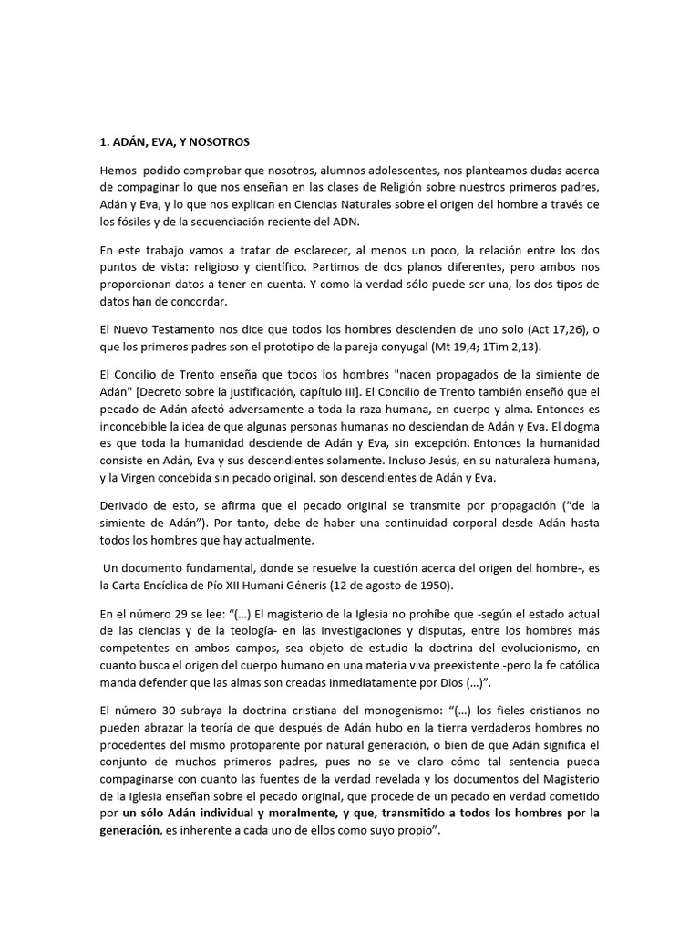 Adán, Eva y la Ciencia del Origen Humano | PDF | Homo | Humano