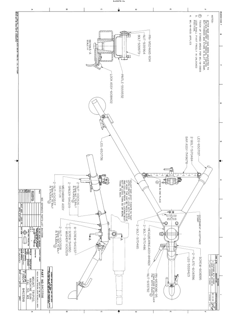 M3 Tripod Complete TDP | PDF | Screw | Metalworking