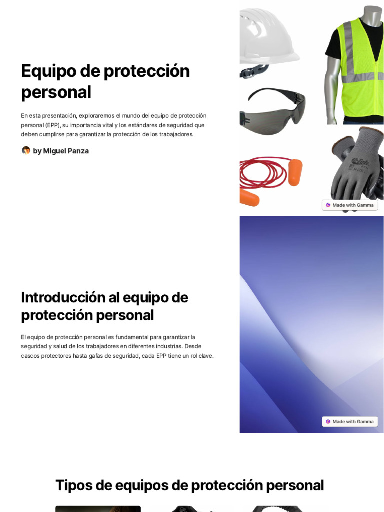Equipo de Proteccion Personal | PDF | Valores | Seguridad y salud ocupacional