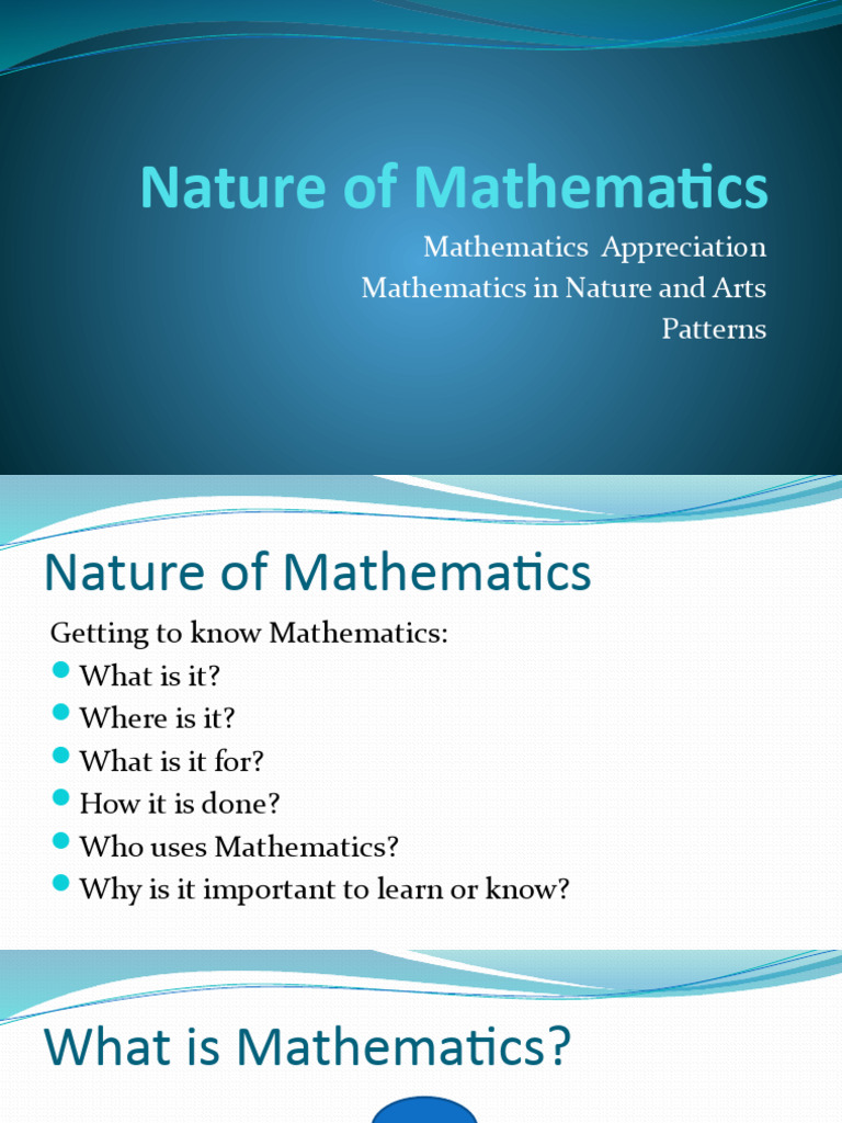 Nature of Mathematics - MATM111 | PDF | Mathematics | Thought