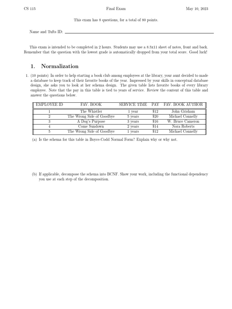 Database Systems Practice Questions | PDF