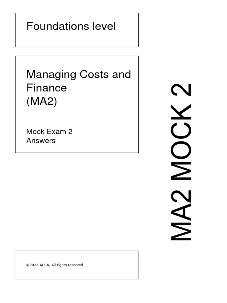 MA2 Mock 2-As - 2023-24 | PDF | Net Present Value | Labour Economics