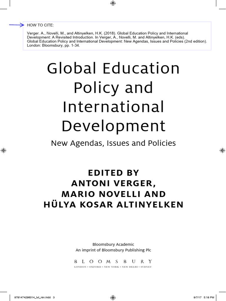Global Education Policy and International Development | PDF