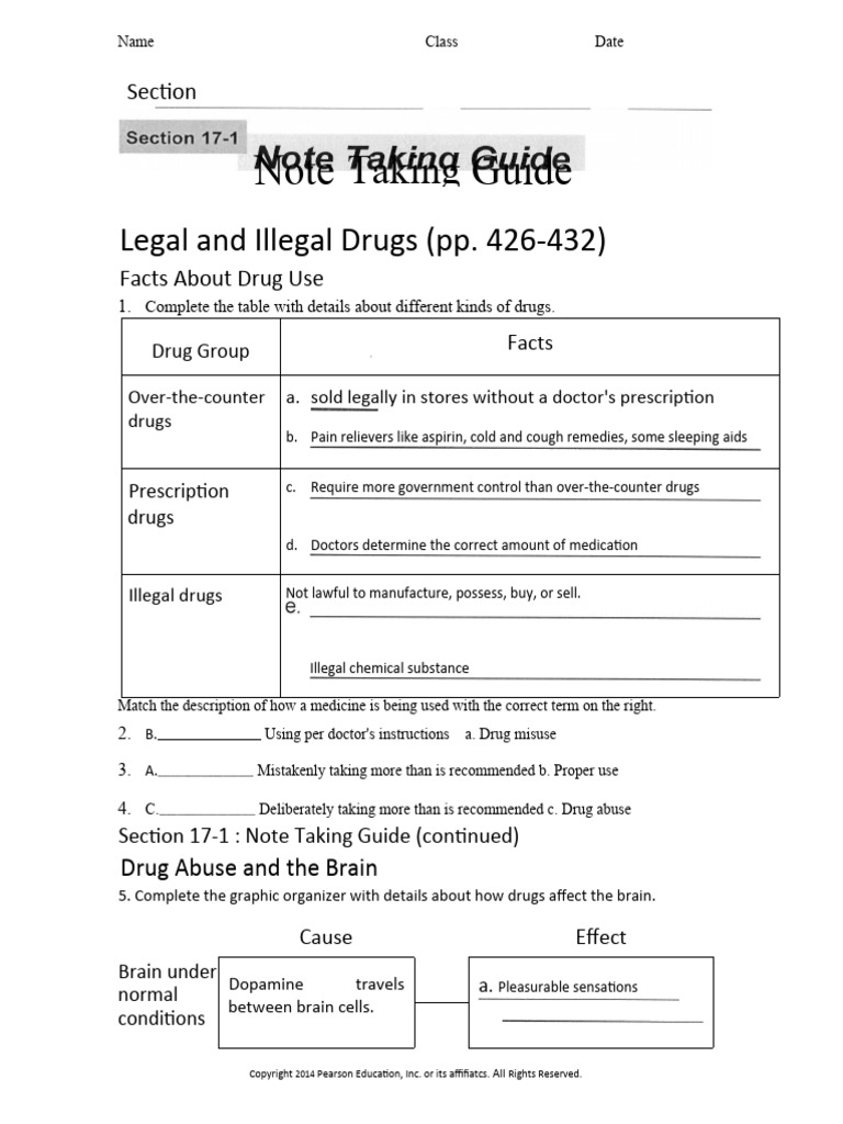 Drugs Note Taking Guide 17.1-17.4 | PDF