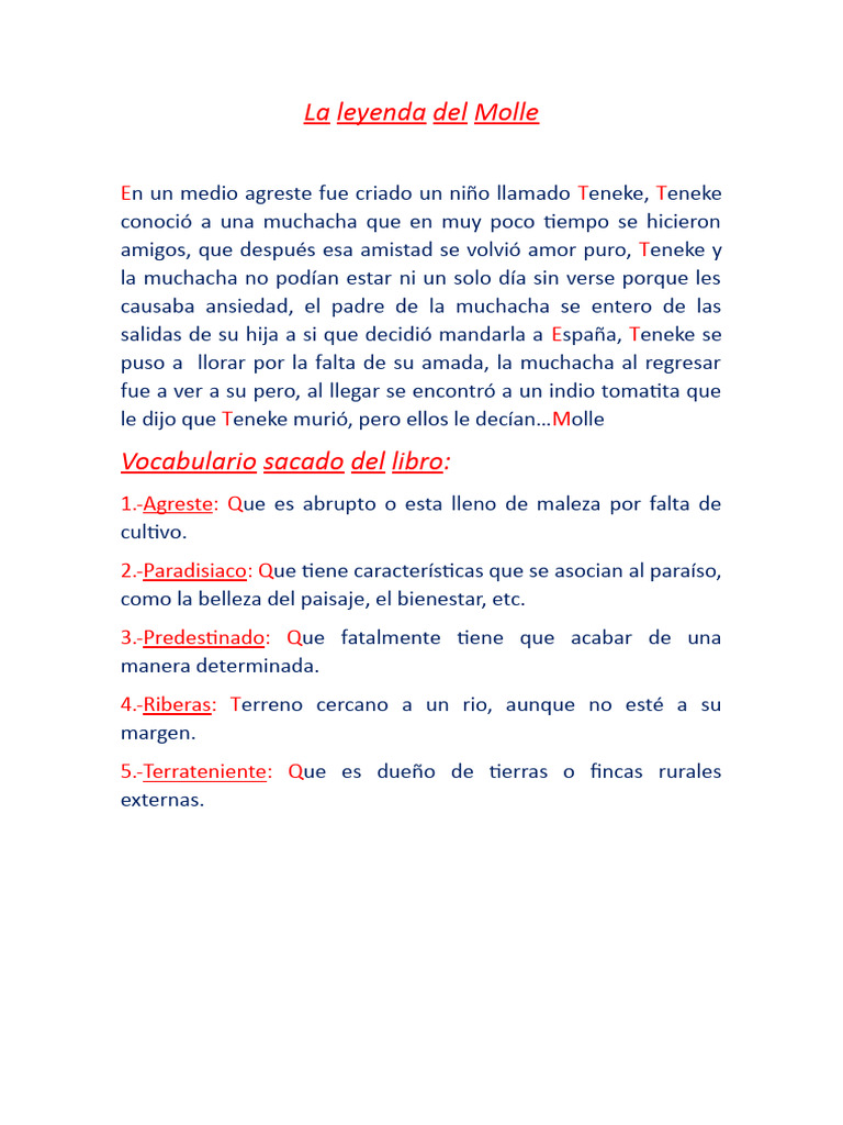 La Leyenda Del Molle | PDF