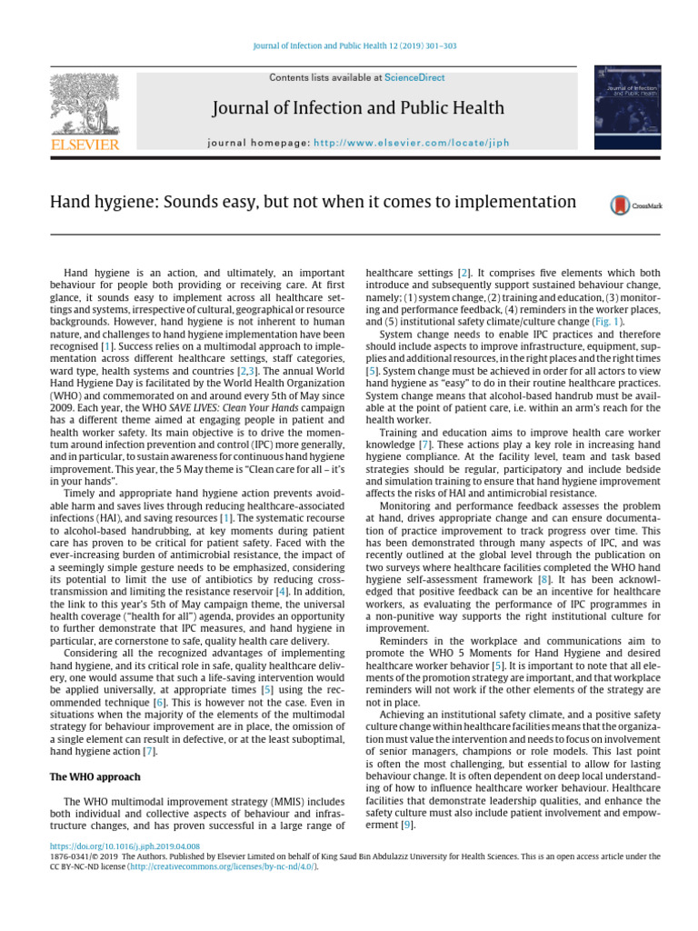 2019 Hand Hygiene | PDF | Antimicrobial Resistance | Health Care