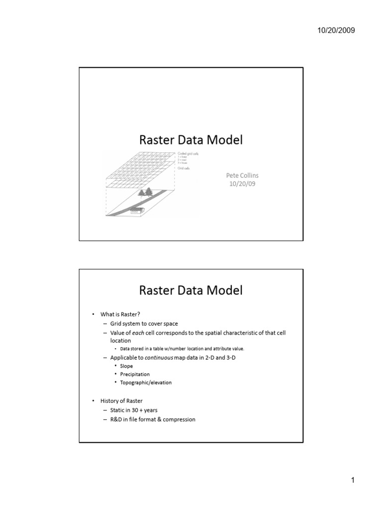 W4 - Raster Data Model | PDF | Data | Computing