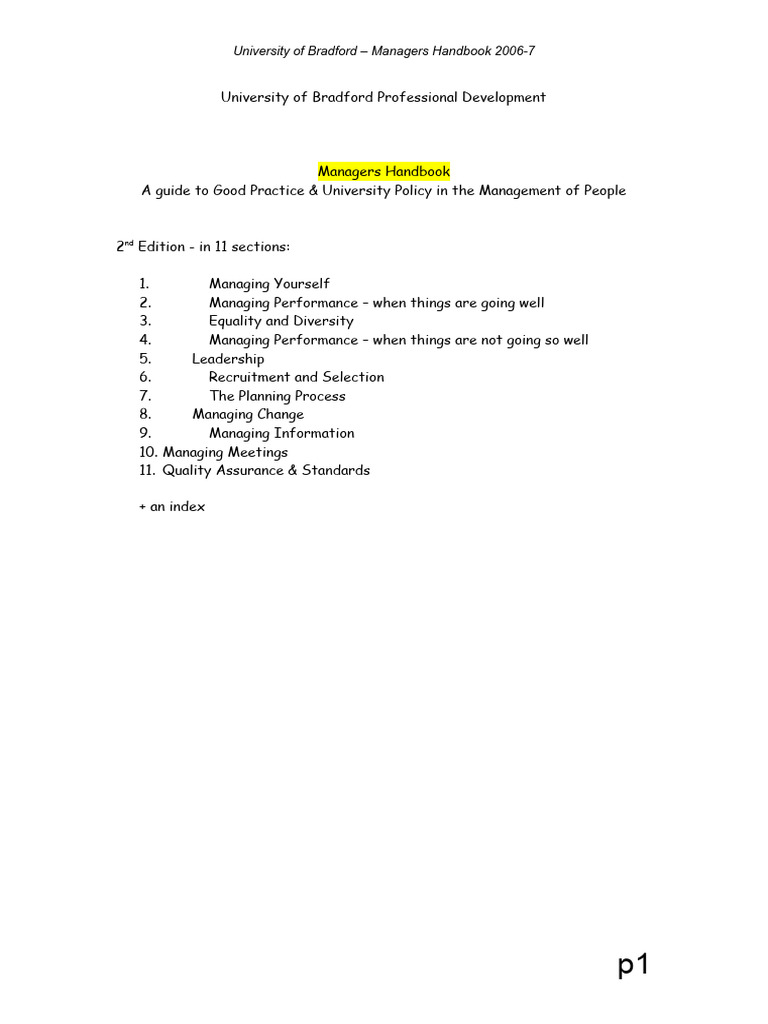 Manager Handbook | PDF | Mentorship | Leadership
