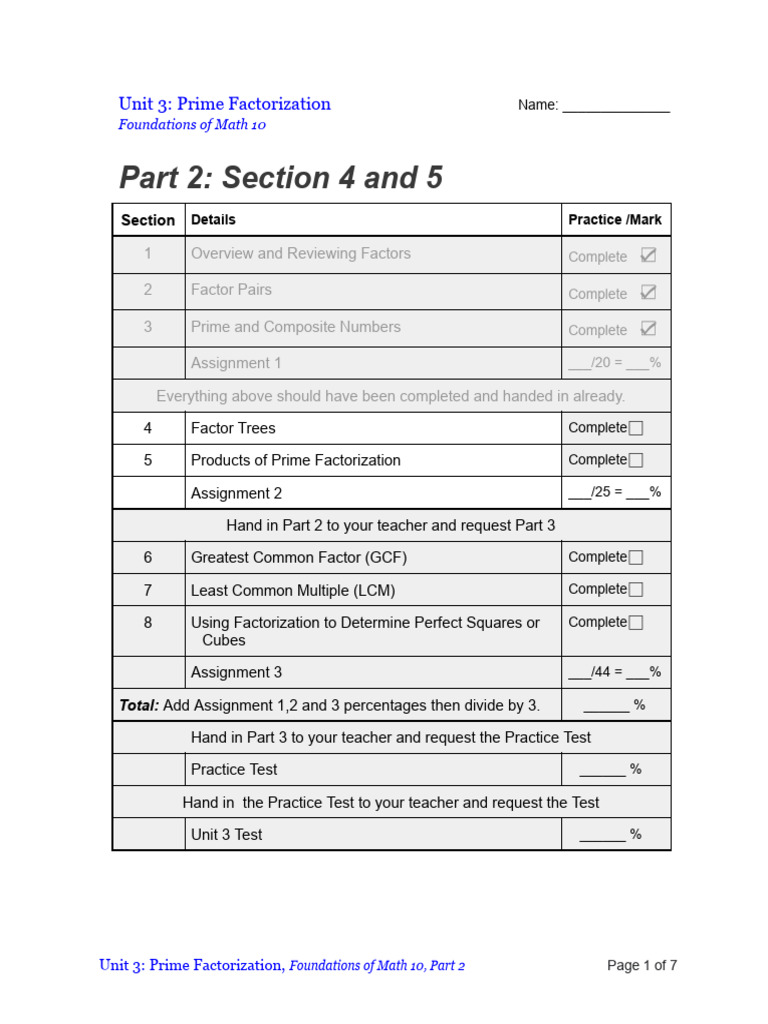 Prime Factorization in Math 10 | PDF | Factorization | Numbers