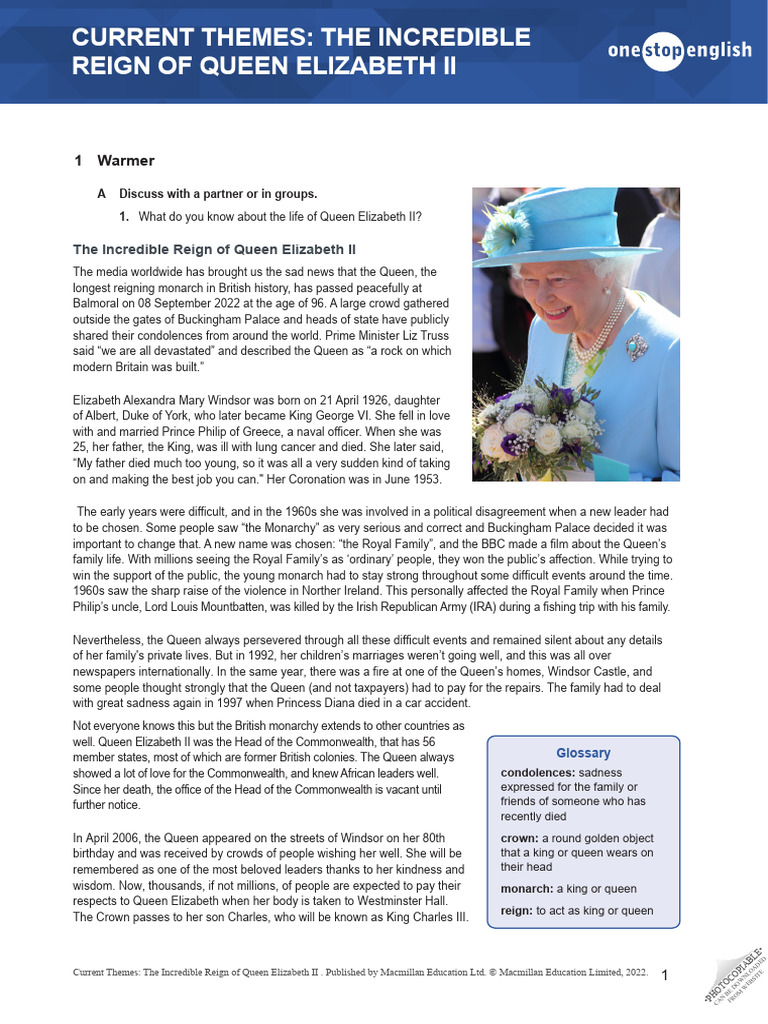 Current Themes: The Incredible Reign of Queen Elizabeth Ii: 1 Warmer ...