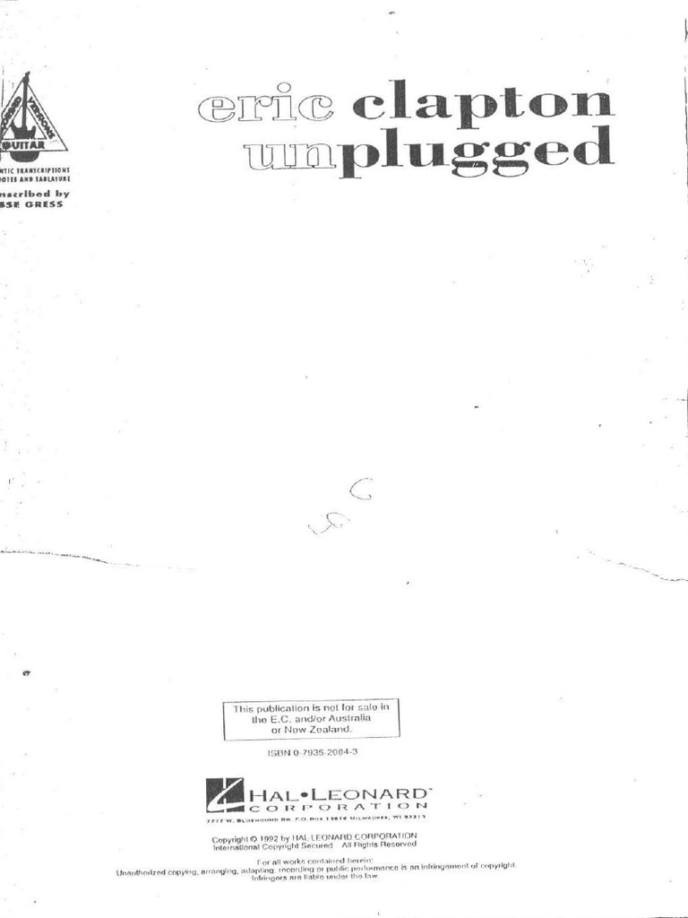 Eric Clapton Unplugged | PDF