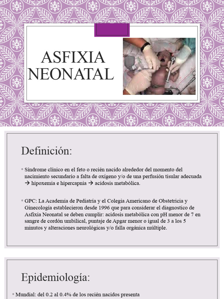Asfixia Neonatal | PDF | Infantes | Especialidades Medicas