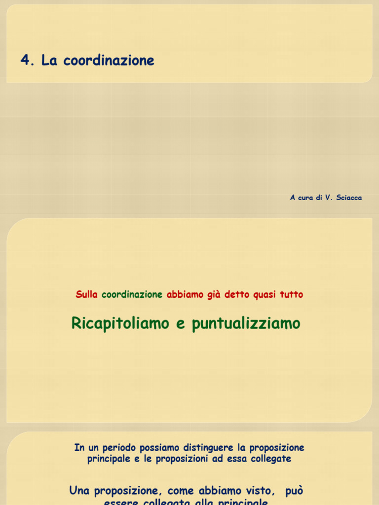 4 Coordinazione | PDF