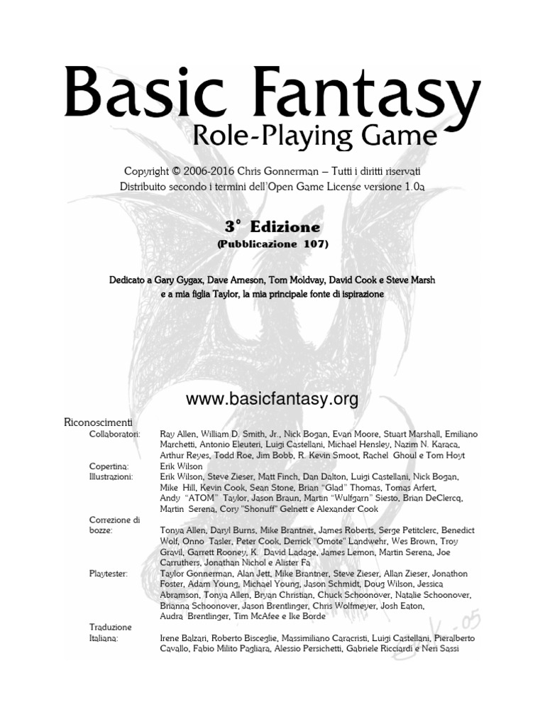 Basic Fantasy RPG Rules | PDF