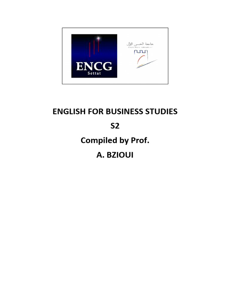 English For Business Studies S2 ENCG | PDF