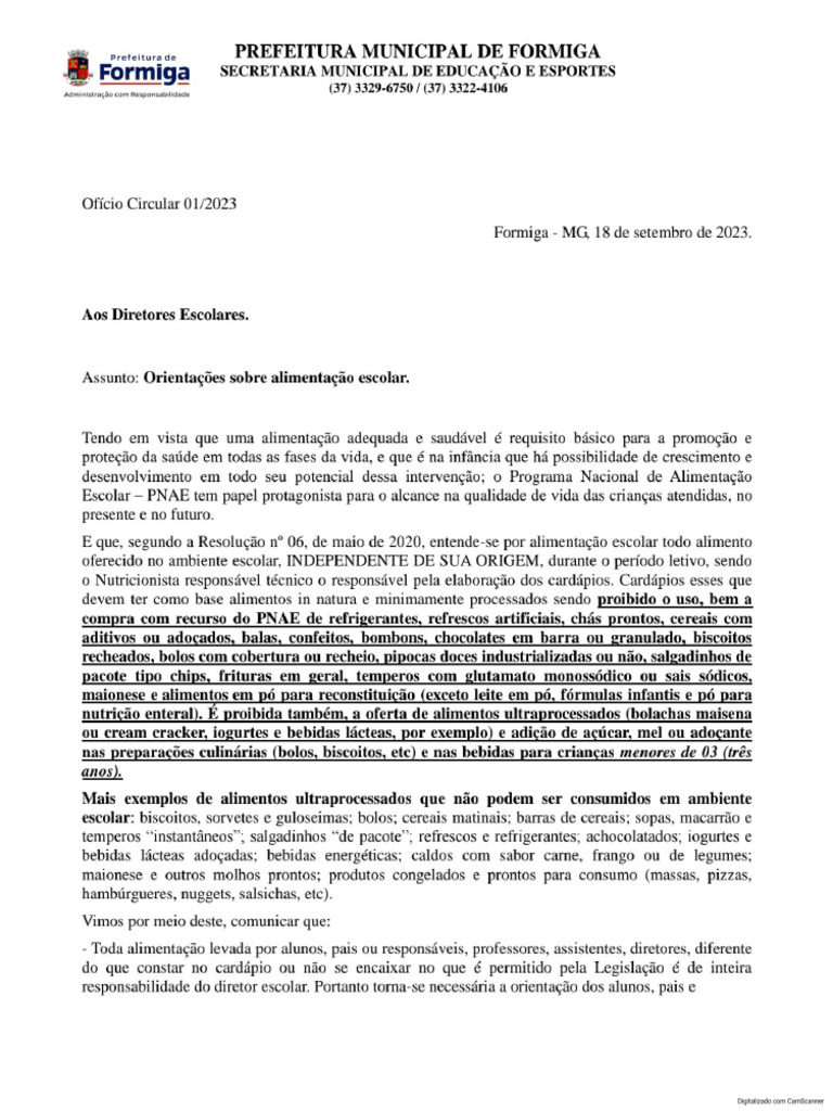 Ofício Circular 01 | PDF