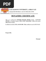 Bonafide Certificate Template | PDF