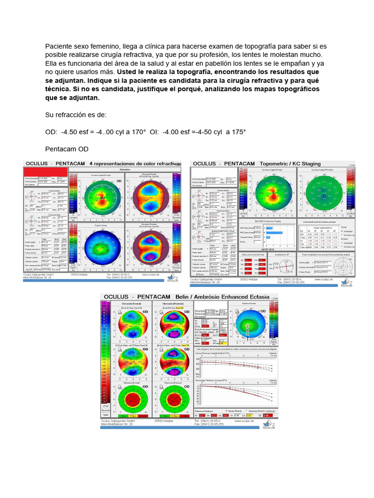 Caso CX | PDF | Córnea | Visión
