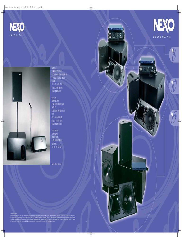 Nexo PS Series Brochure | PDF | Loudspeaker | Amplifier